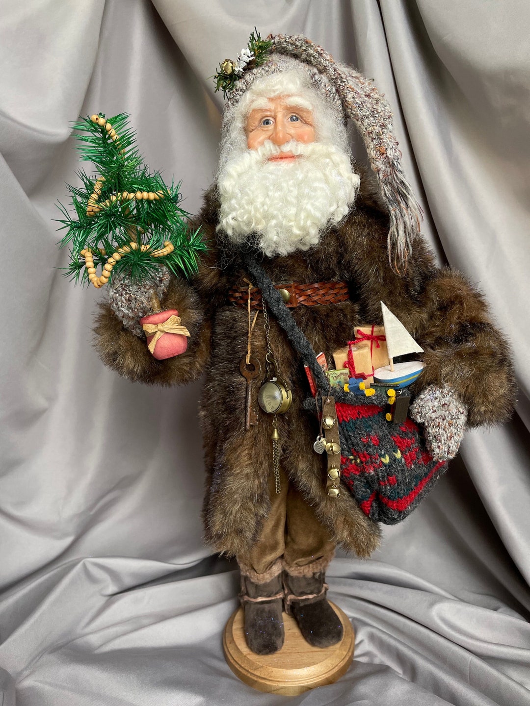 Father Christmas Hand Sculpted Santa OOAK Santa Handmade Santa - Etsy