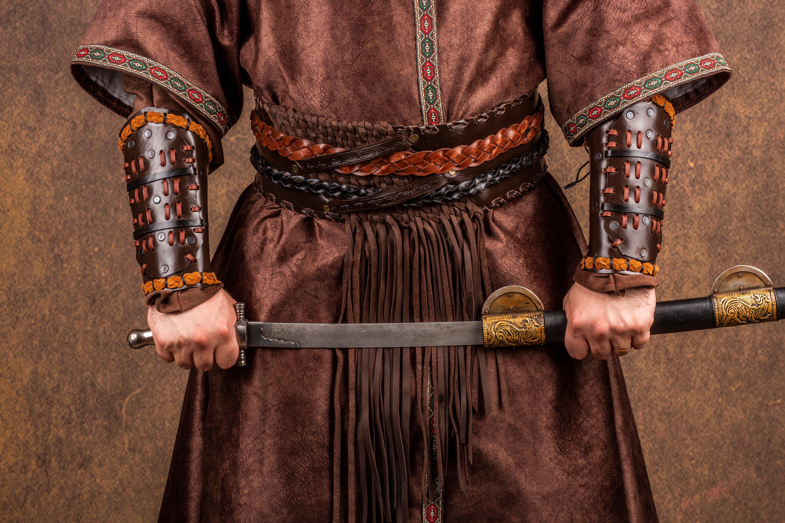 Osman Ghazi Dress Costume Brown Armor Set Medieval Leather Warrior Larp ...