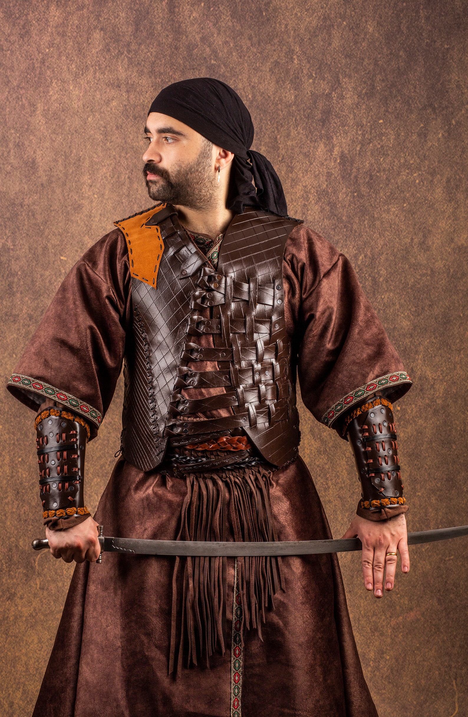 Handcrafted Osman Ghazi Leather Armor Set: Medieval Warrior Larp ...