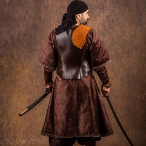 Osman Ghazi Dress Costume Brown Armor Set Medieval Leather Warrior Larp ...
