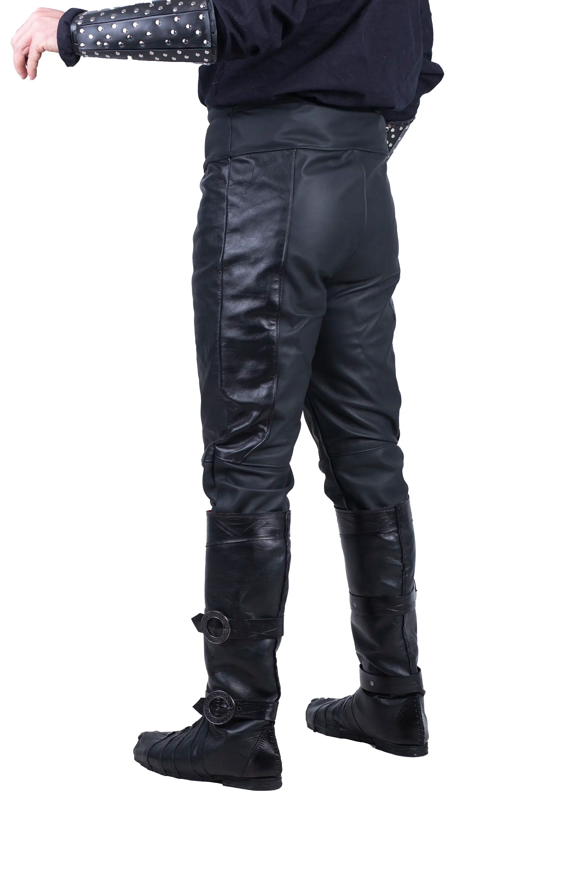 Geniue Leather Pant Medium Low and High Rise Authentic Style Gothic ...