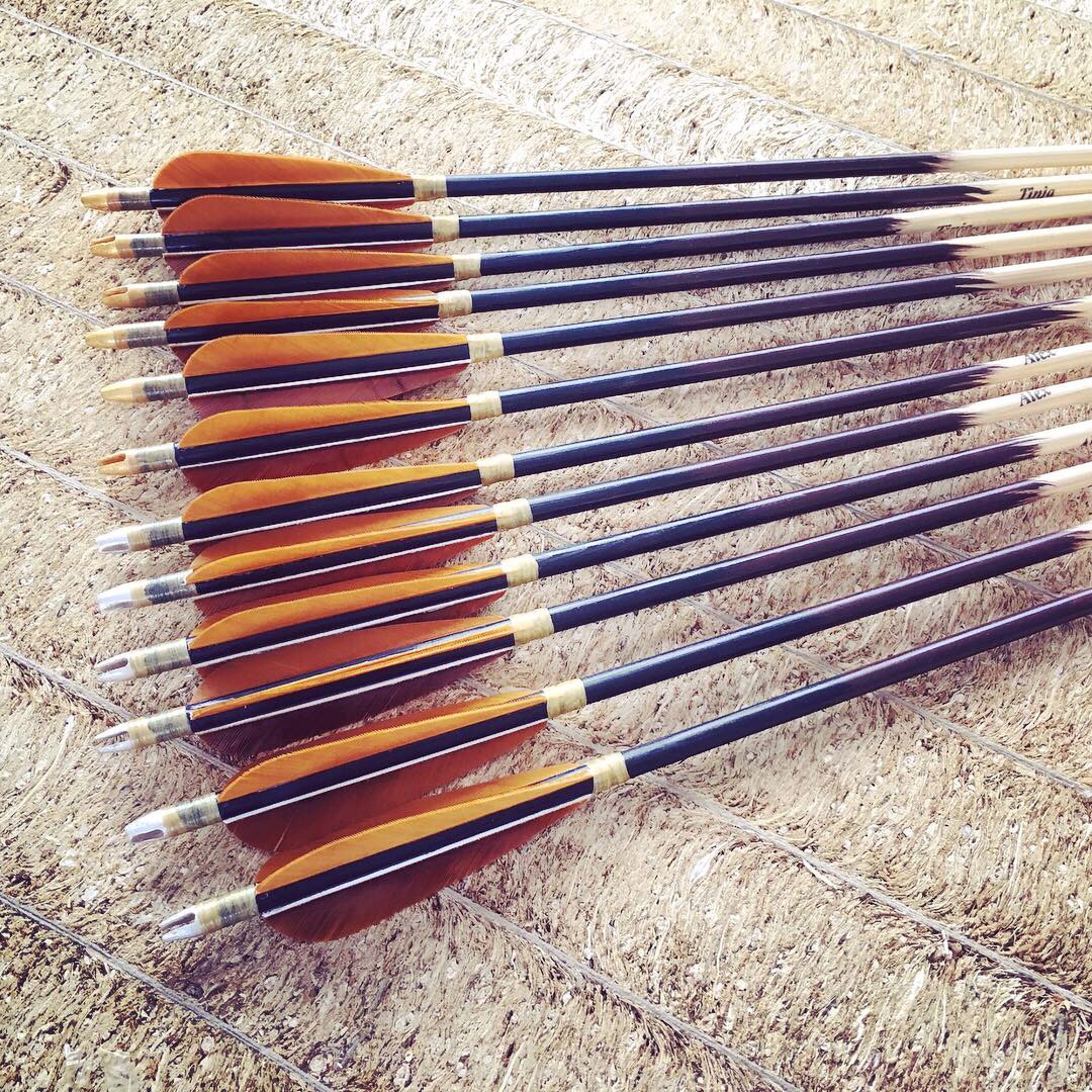 Wooden Archery Arrow, Recurve Bow, Longbow, Hunting Gift, Self Nock ...