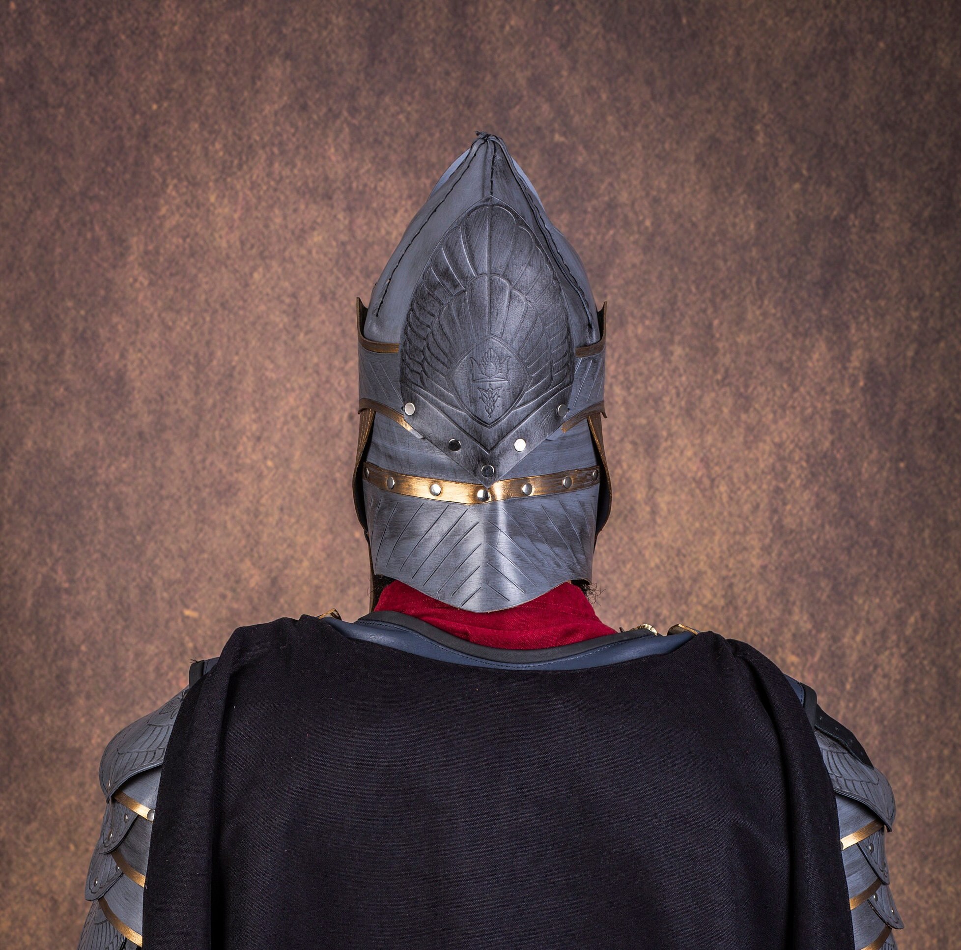 Leather King Crown Helmet: Renaissance LARP Cosplay Costume - Etsy