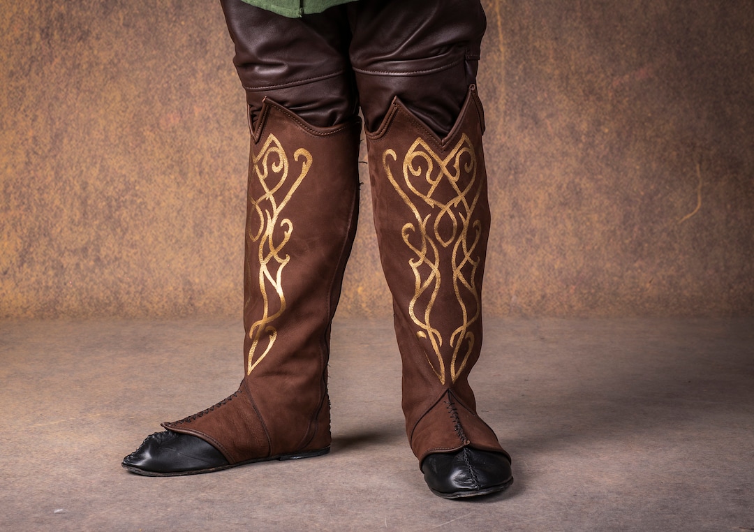 Elven Style Boots, Medieval Forest Elves Shoes,halloween Costume, LARP ...