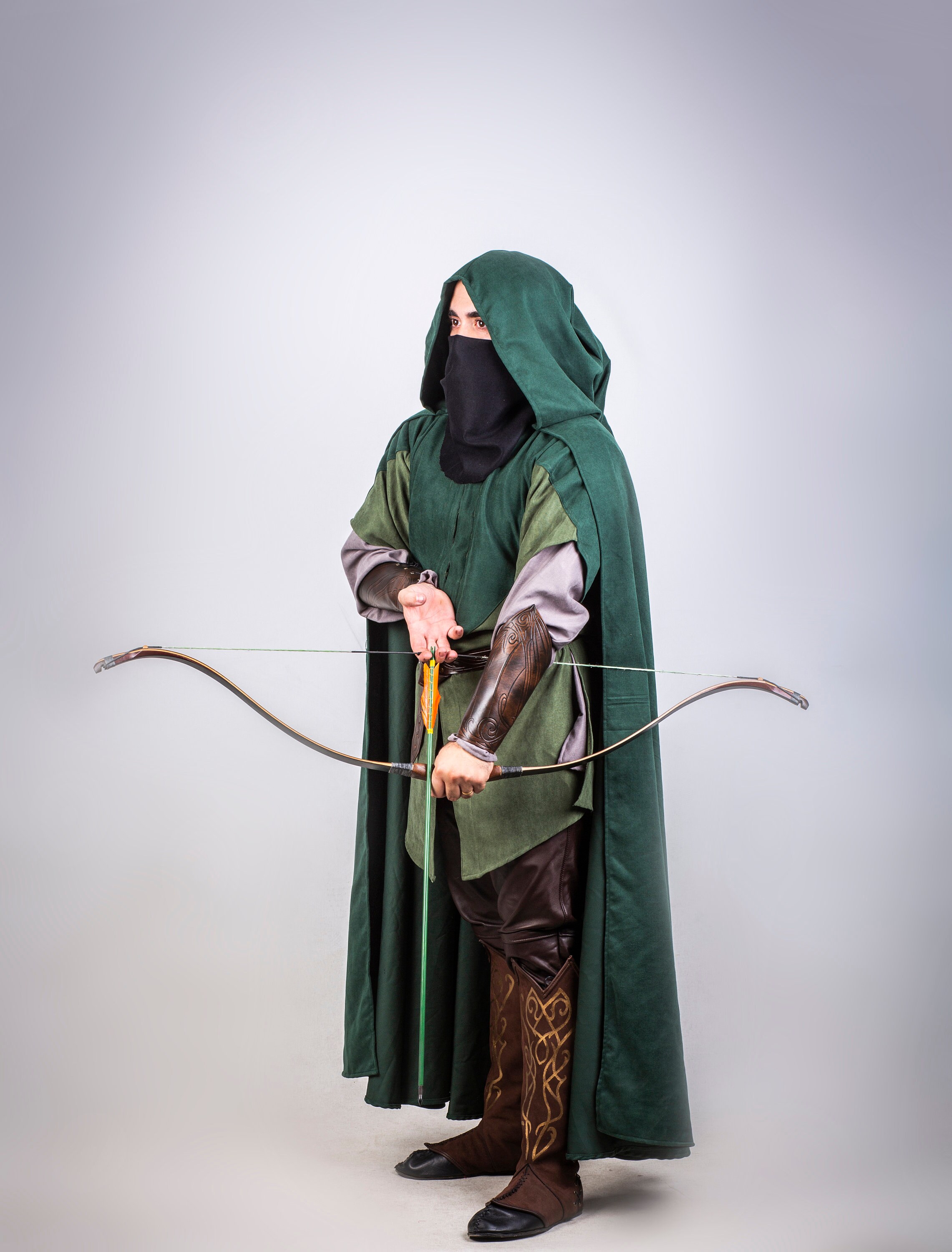 Handcrafted Elven Hooded Cloak: Medieval Forest Costume - Etsy