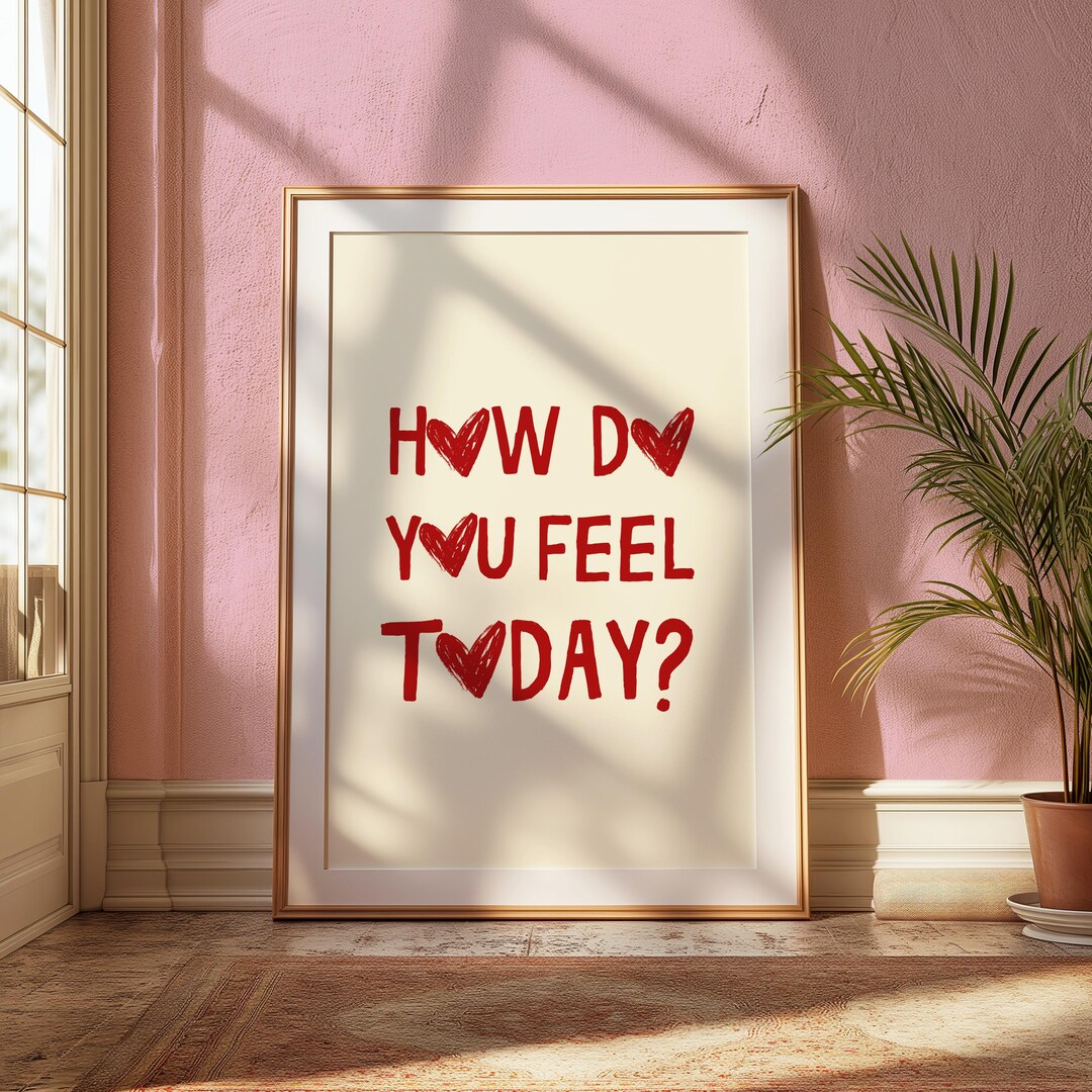 How Do You Feel Today Poster, Emotional Chart Print for Kids ...