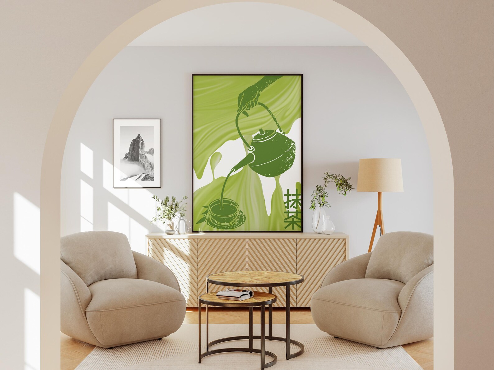 Matcha Tea Art Print, Chinese Character, Asian Food Prints, Tea Room ...