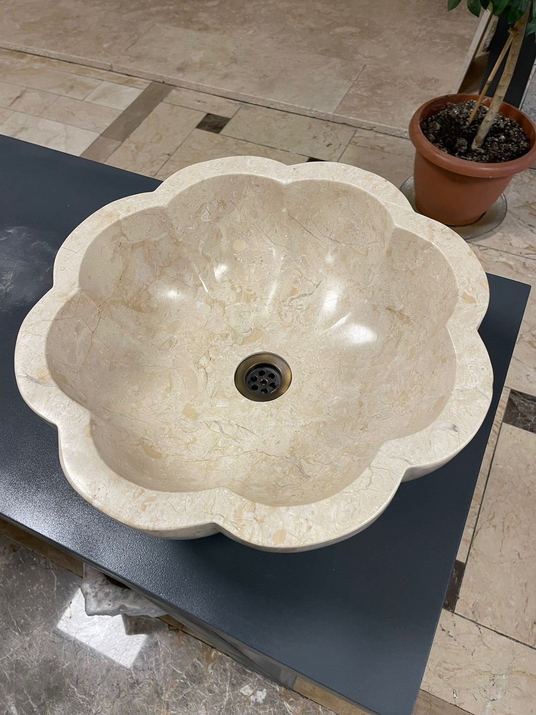 Custom Marble Vanity Bowl Sleek Stone Vanity Basin Marble Washbasin ...