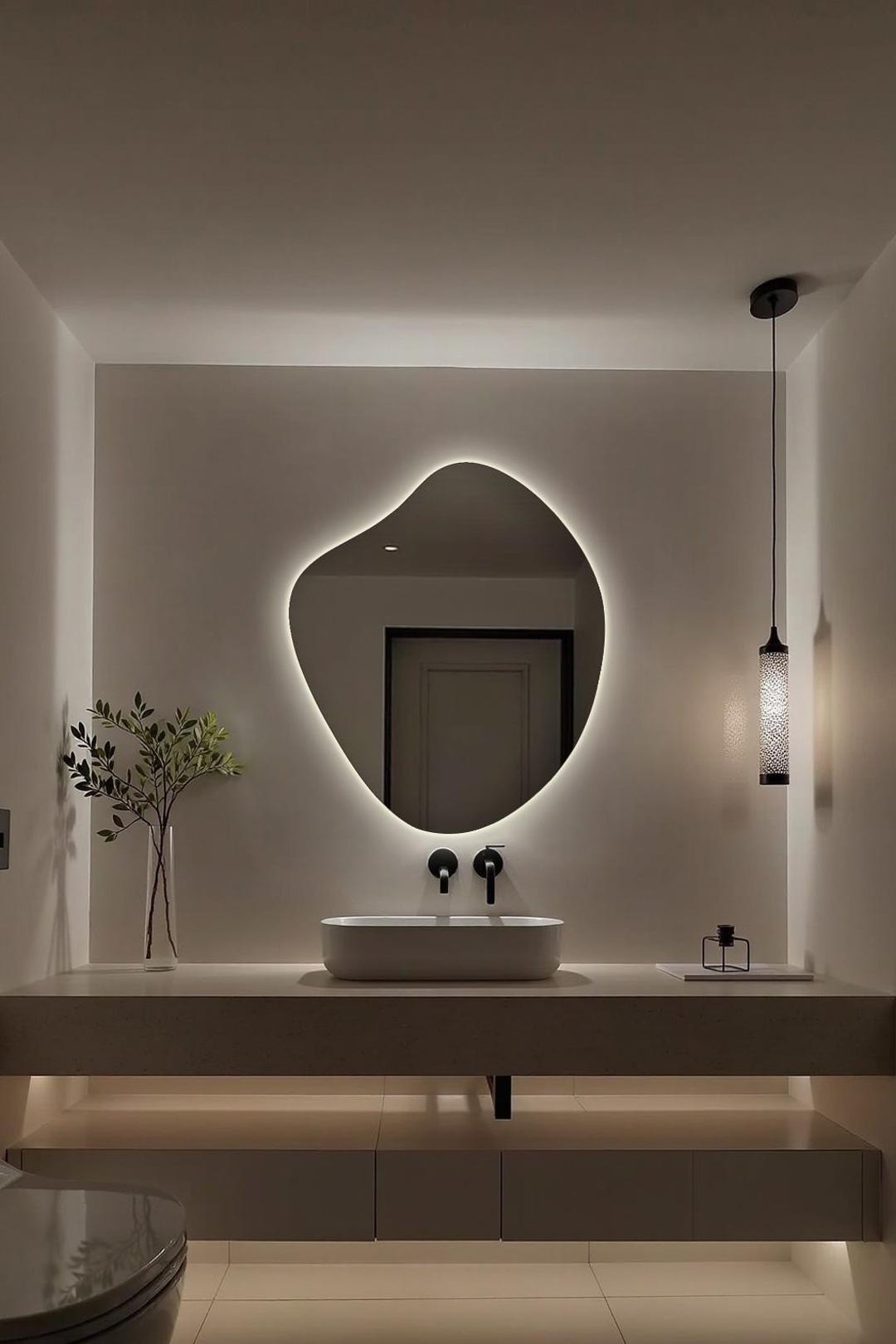 Modern Living Room Backlit Mirror - Hallway Large Mirror - Wall Mirror ...