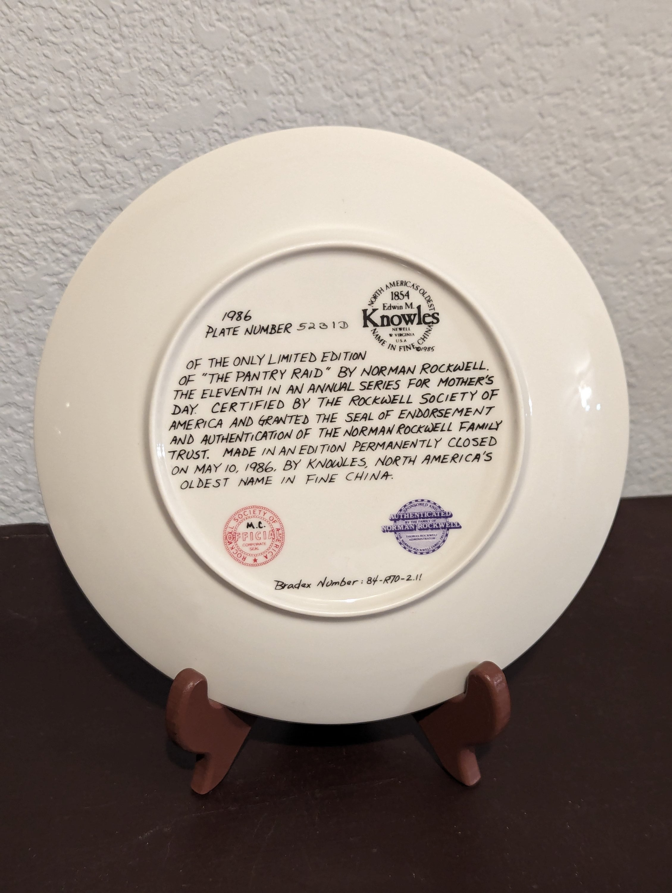 Norman Rockwell "pantry Raid" 1986 Vintage Collectors Plate - Etsy