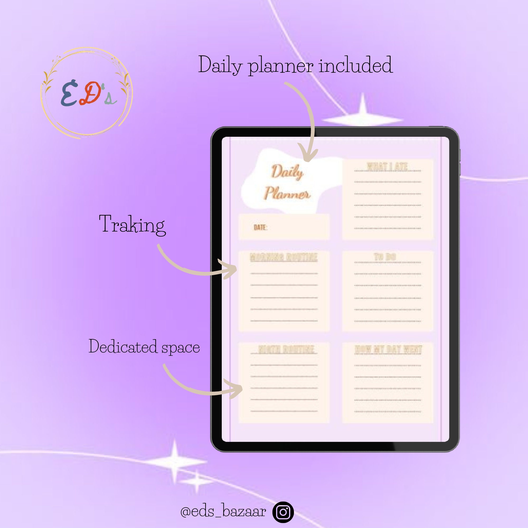 Sunset Lavander 4in1 2024 Digital Planner Ed's Bazaar - Etsy