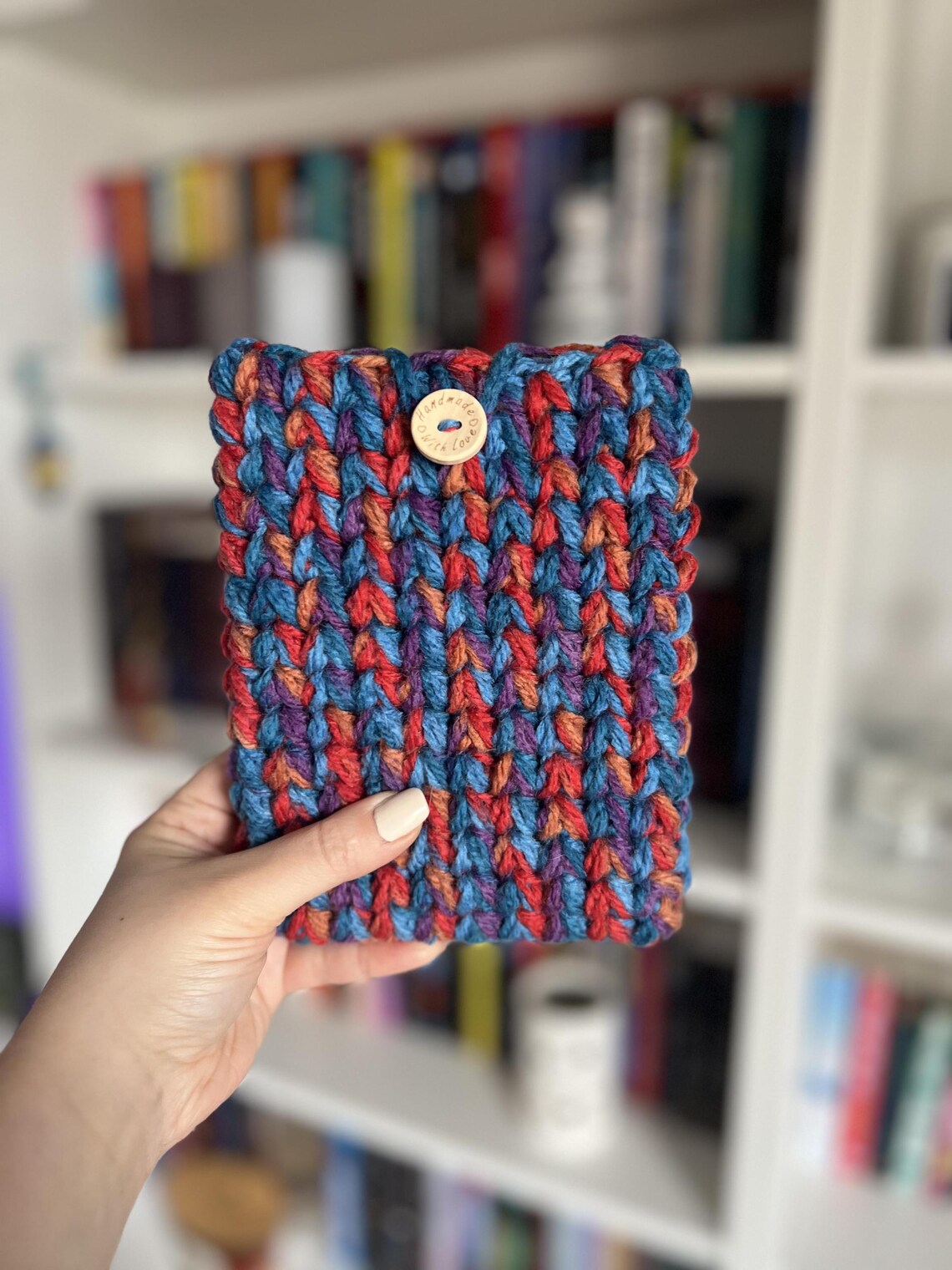 Crochet Kindle Sleeve: Handmade E-reader Case With Free Stickers - Etsy