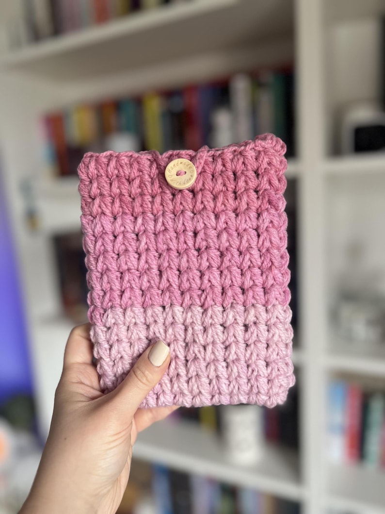 Crochet Kindle Sleeve: Handmade E-reader Case With Free Stickers - Etsy