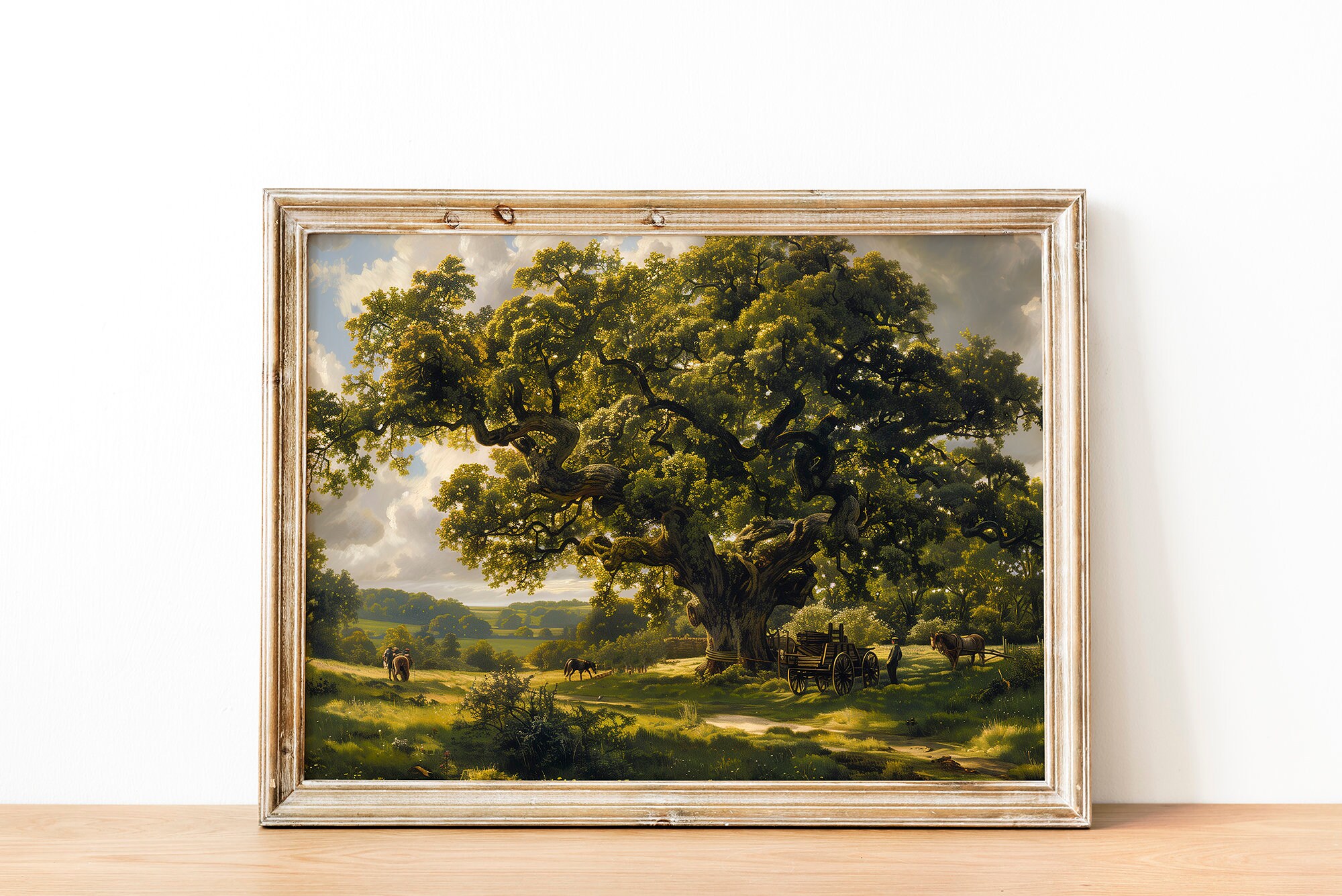Tree Print, Landscape Print, Tree With Meadow Wall Art, Printable Wall ...