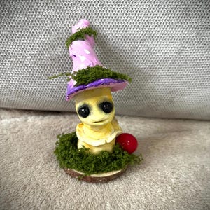 Hand Sculpted Toadstool ,pretty Pink! Polymer Clay Ooak Art ,artist ...