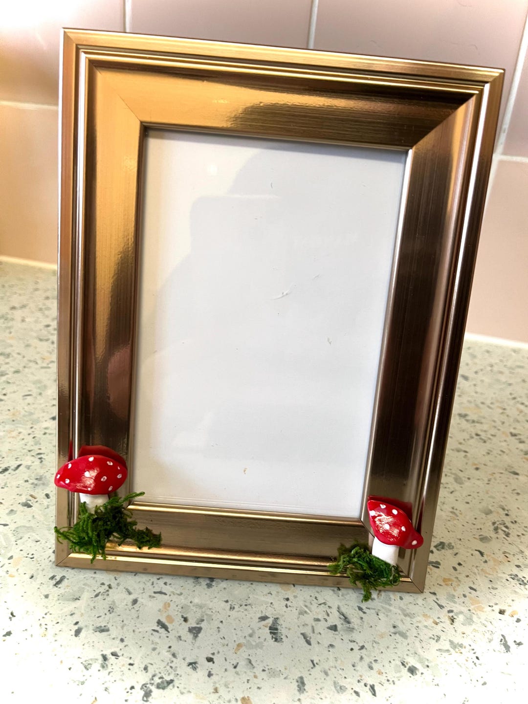 Fairy Photo Frame With Hand Sculpted Fairy Toadstools ,one of a Kind ...