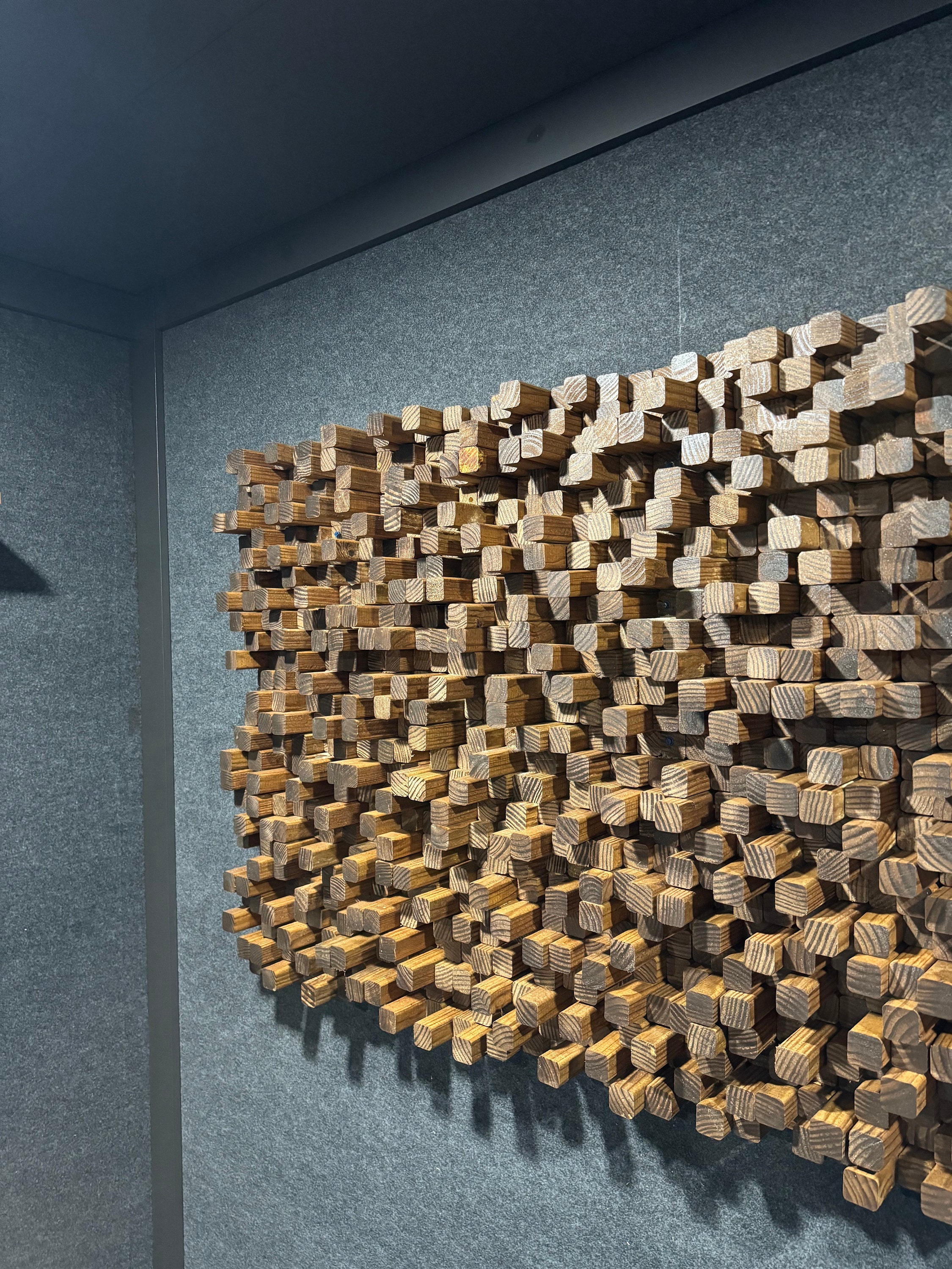 Handmade 3D Wood Acoustic Diffuser - Professional Acoustic Panel - Wall ...