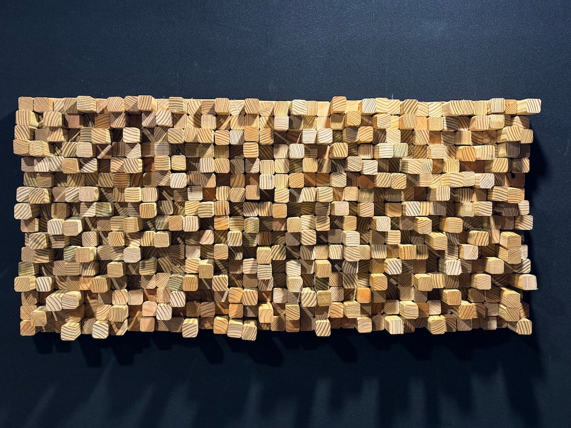 Handmade 3D Wood Acoustic Diffuser - Professional Acoustic Panel - Wall ...