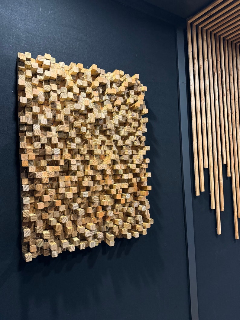 Handmade 3D Wood Acoustic Diffuser - Professional Acoustic Panel - Wall ...