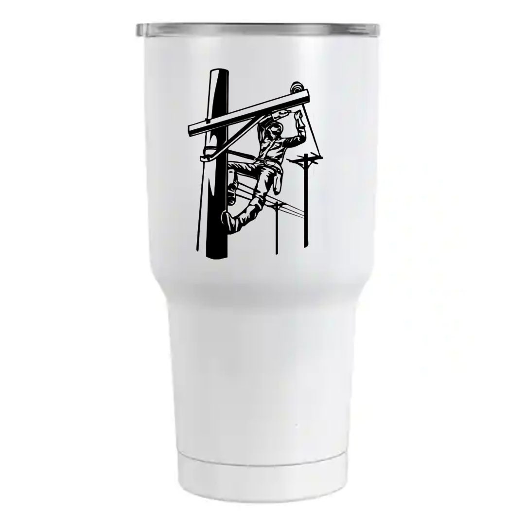 Lineman Climbing Vinyl Decal Sticker Lineman ,electrical, High Quality ...