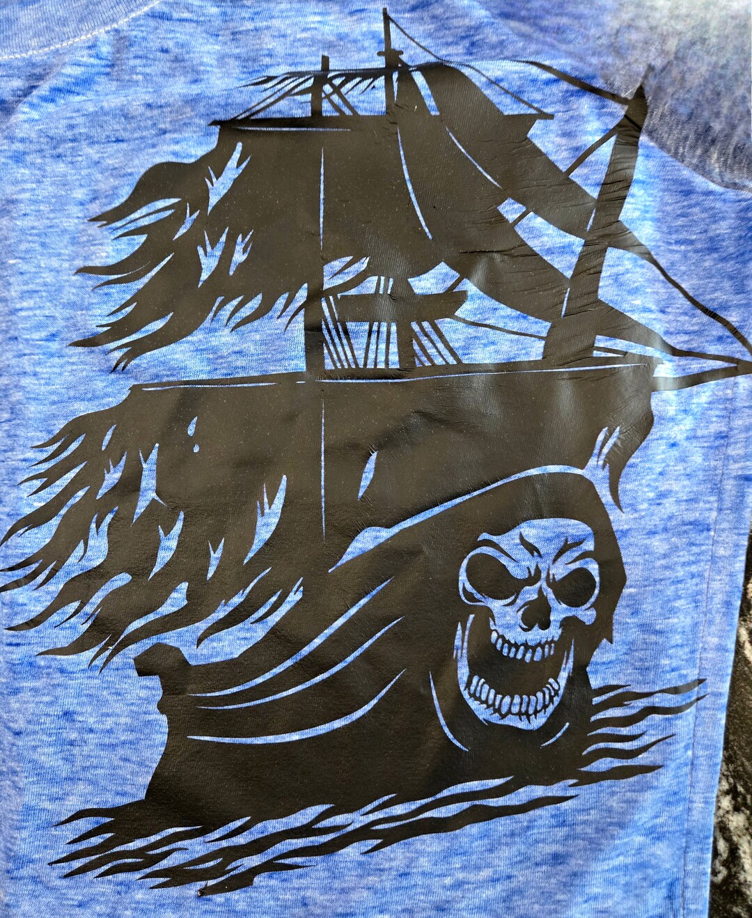 Haunted Pirate Ship Vinyl Heat Transfer DIY, High Quality, Ready to ...