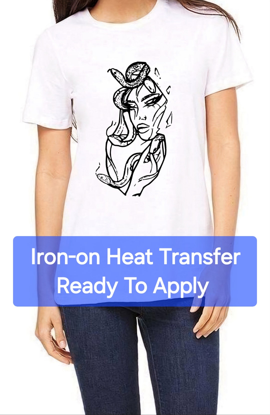 Medusa Gothic Vinyl Heat Transfer DIY, High Quality, Ready to Press or ...
