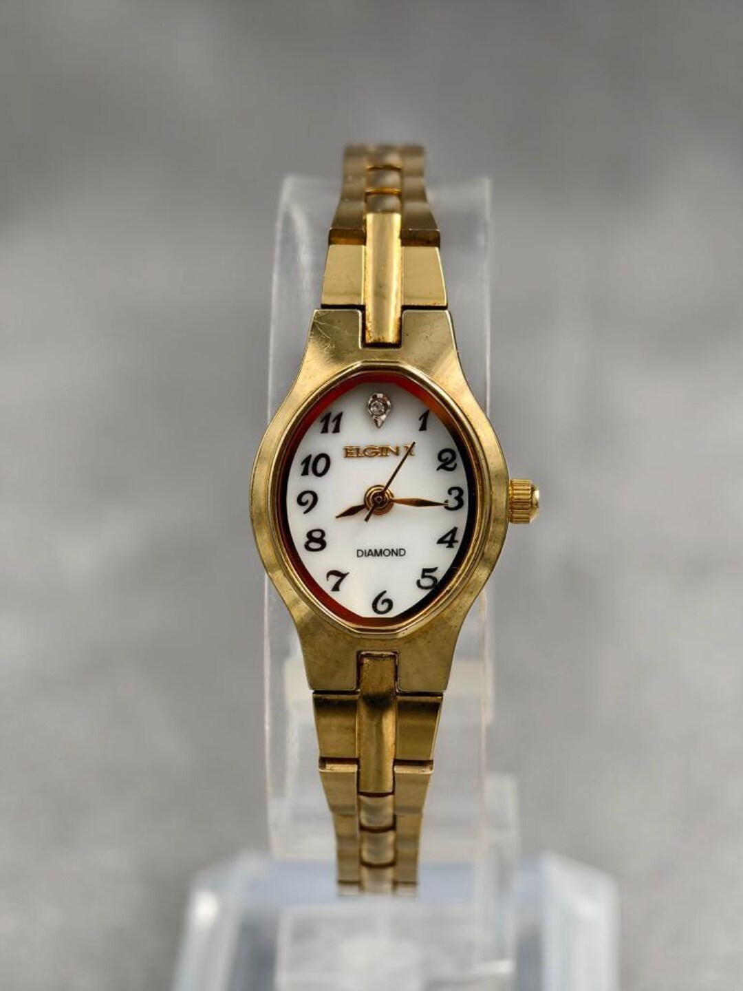 Elegant Elgin Ii Ladies Gold Tone Quartz Watch With Diamond Accent - Etsy
