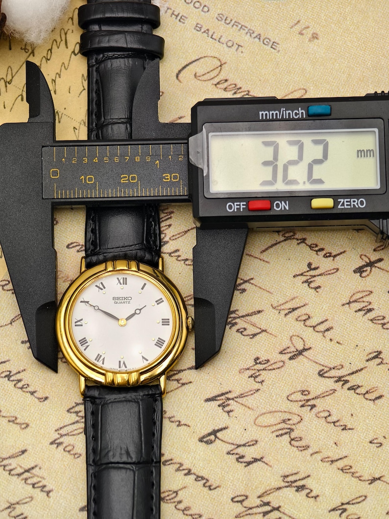 Vintage Seiko Roman Numeral Watch, Gold Tone Ladies Quartz Wristwatch ...