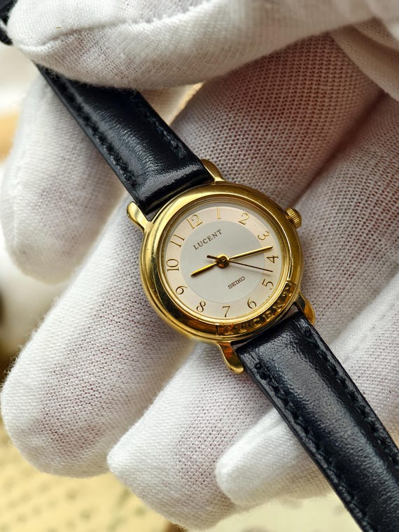 Vintage 1990s Lucent by Seiko Ladies Quartz Gold Tone… - Gem