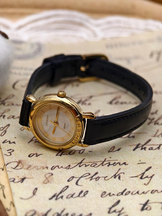 Vintage 1990s Lucent by Seiko Ladies Quartz Gold Tone… - Gem