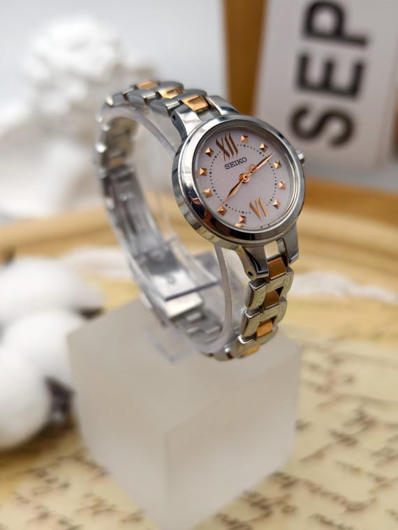 Vintage 2000s Seiko Ladies Quartz Watch Two-Tone Brac… - Gem
