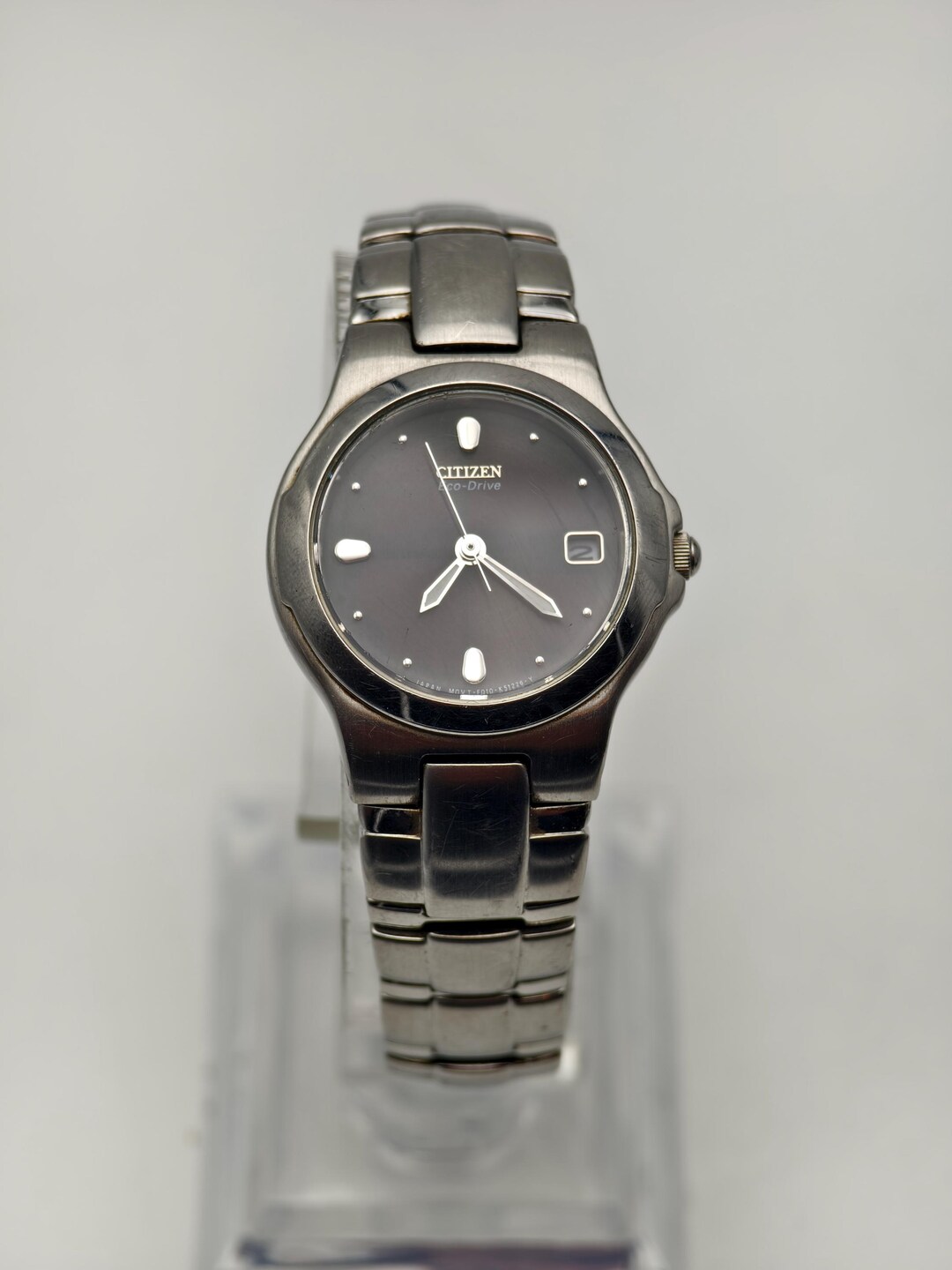 Citizen Eco-drive Ladies Stainless Steel Solar Watch 25mm Black Dial - Etsy