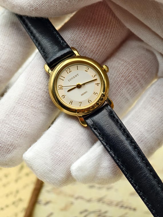 Vintage 1990s Lucent by Seiko Ladies Quartz Gold Tone… - Gem
