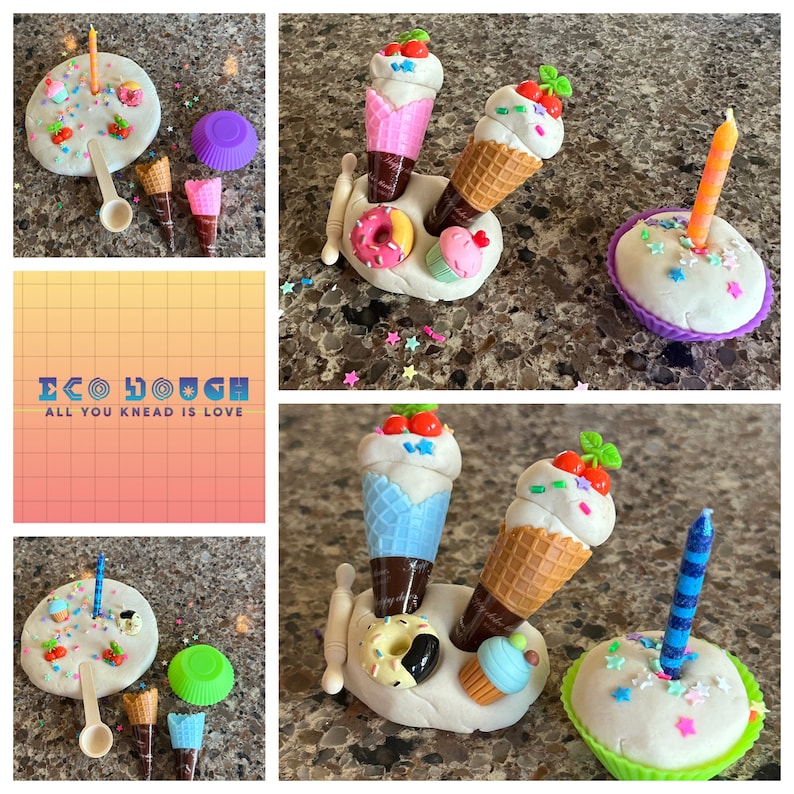 Organic Playdough Sensory Jar - BIRTHDAY Create & Decorate a Cupcake ...