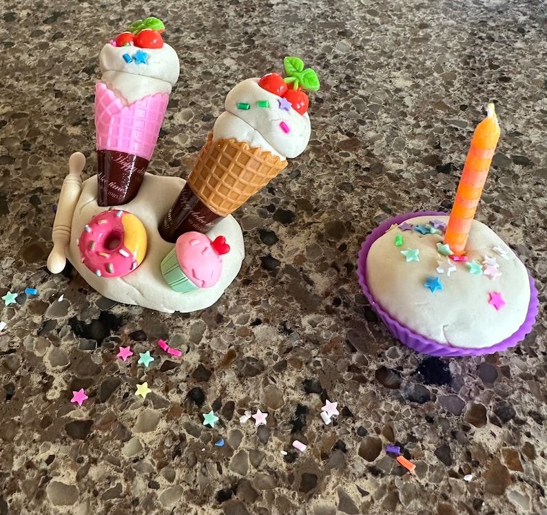 Organic Playdough Sensory Jar - BIRTHDAY Create & Decorate a Cupcake ...