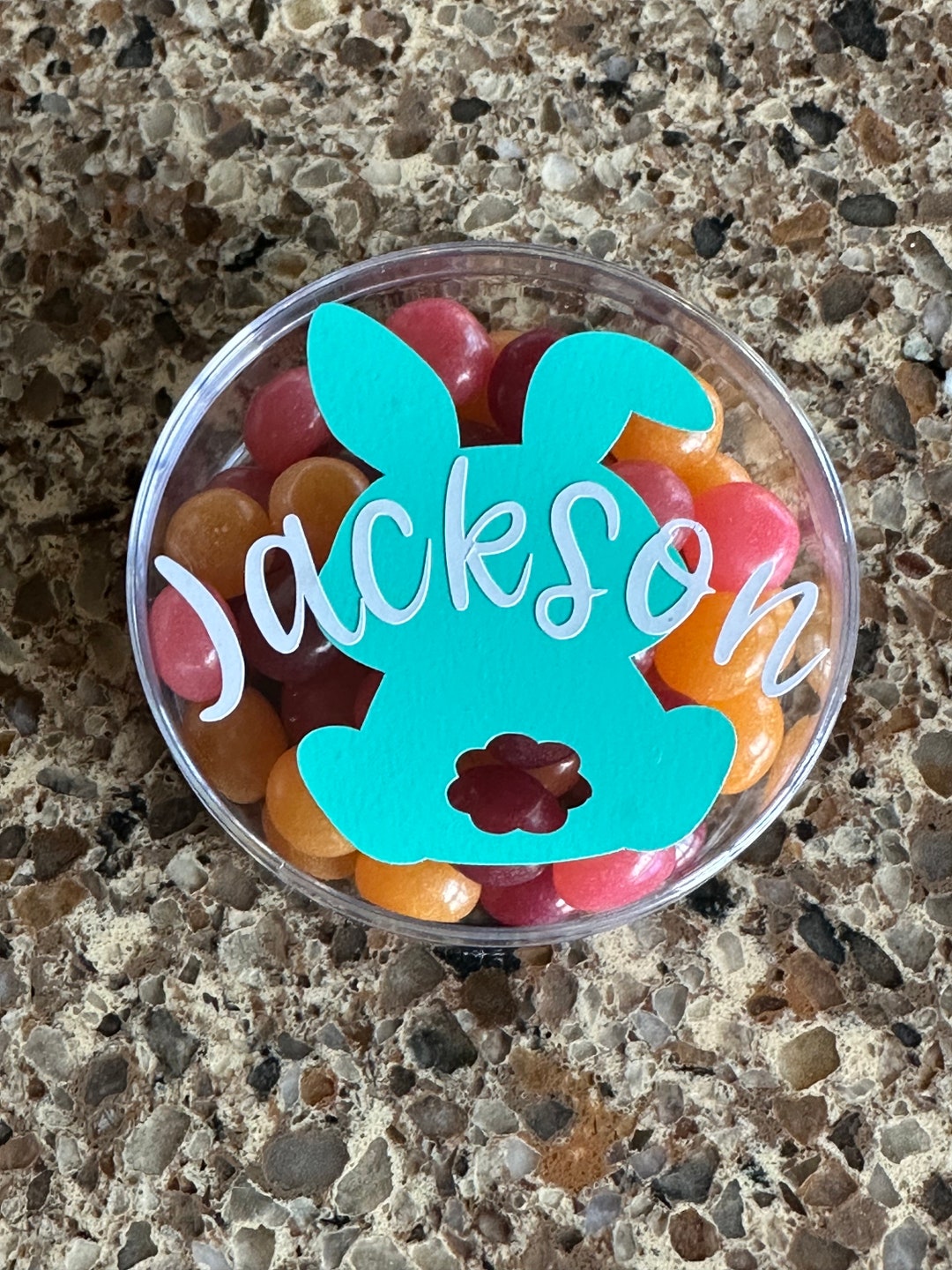 Personalized Easter Bunny Candy Container - Etsy