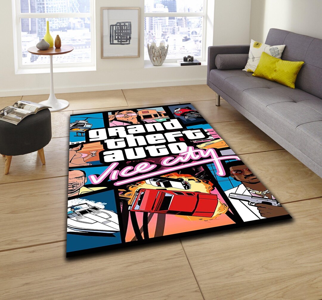 Grand Theft Auto Vice City Rug, Aesthetic Rug, Symbol Rug, GTA Rug ...