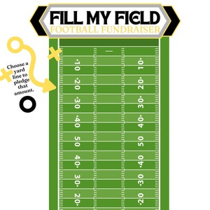 Football Printable Fundraiser Sheet | Fill My Field With BONUS Fill My ...