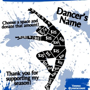 Printable Dance Fundraiser: Fill My Dancer Template (canva, PDF, PNG ...