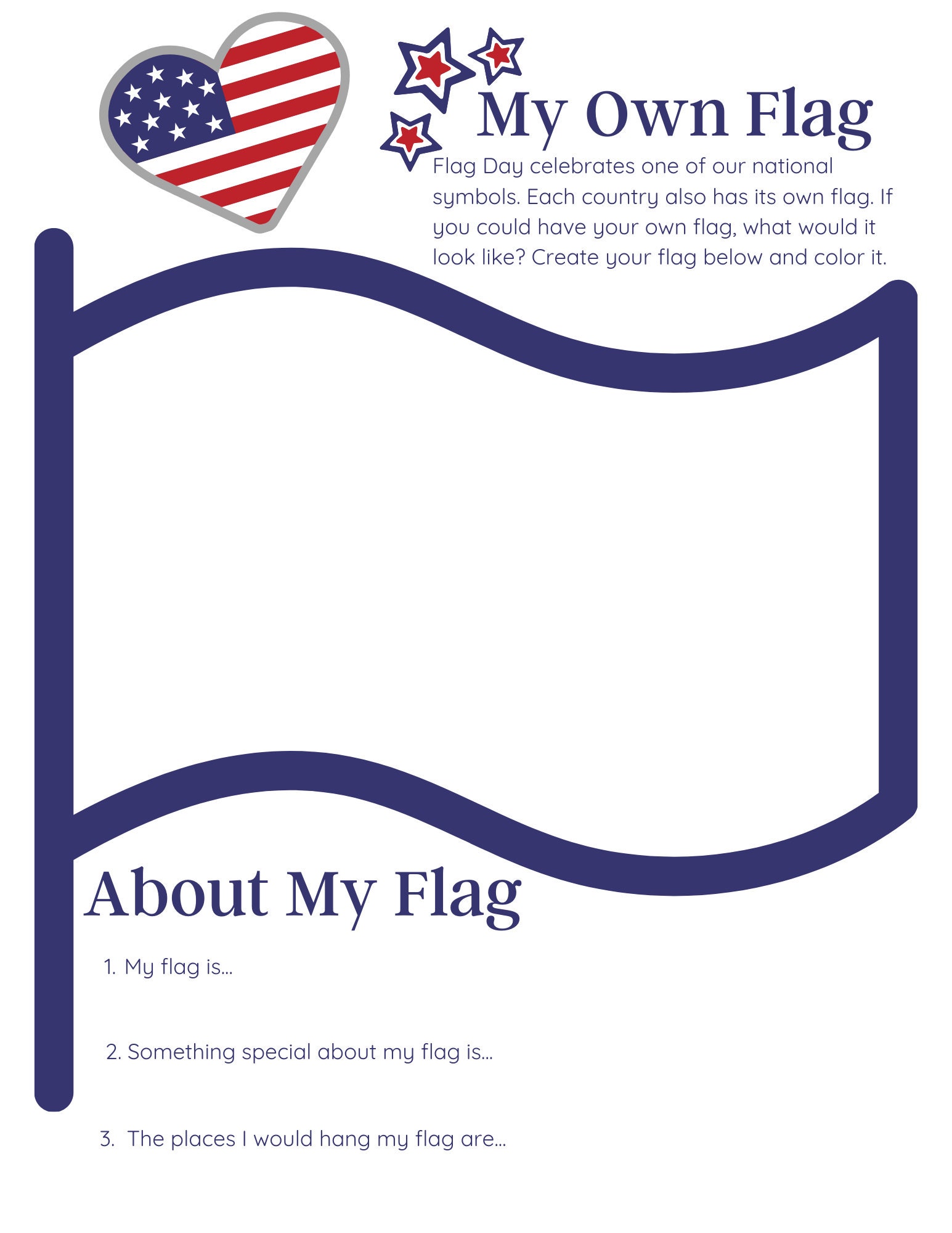 Printable Flag Day Activity Worksheet Pack PDF and PDF - Etsy