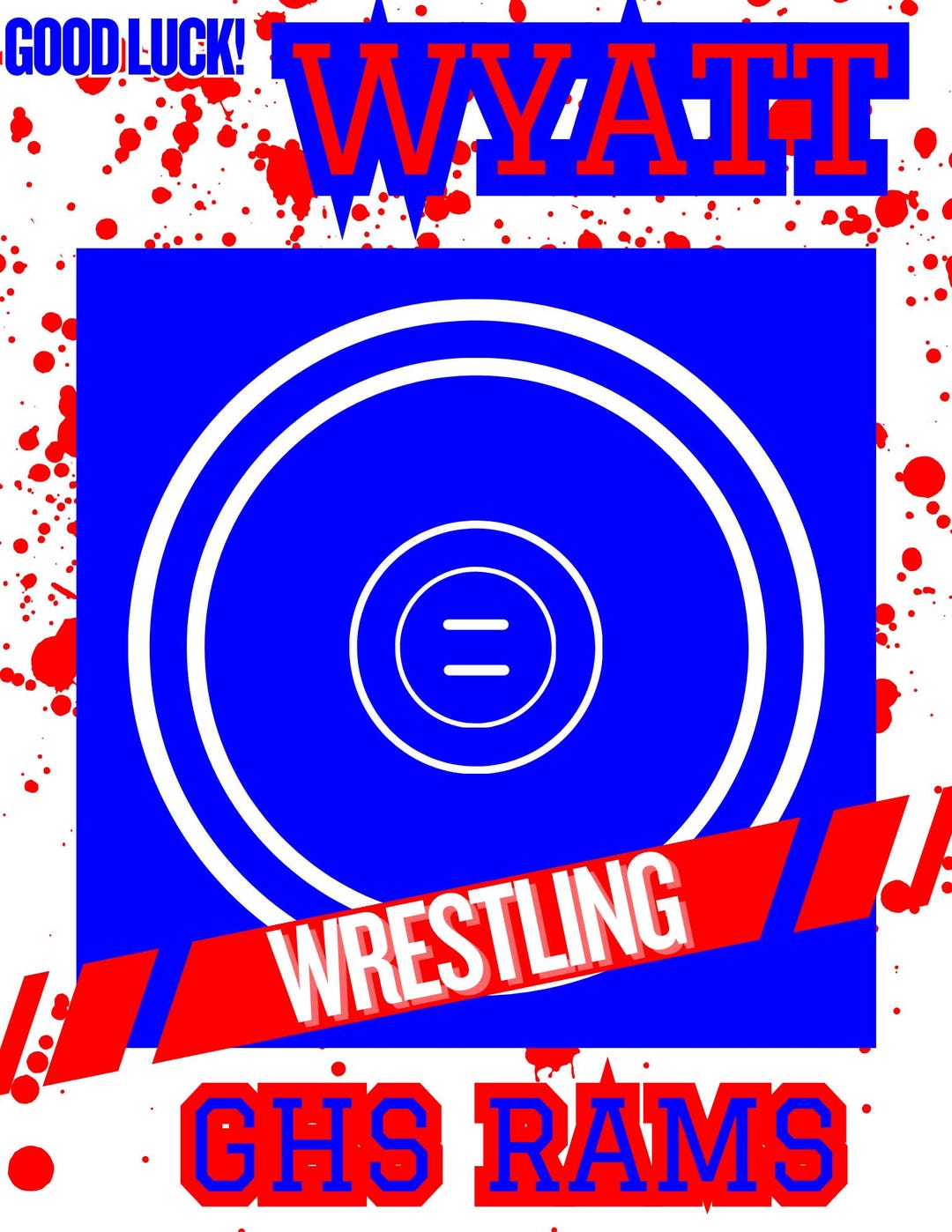 Wrestling Locker or Hotel Room Sign | Digital Download, Printable, and ...