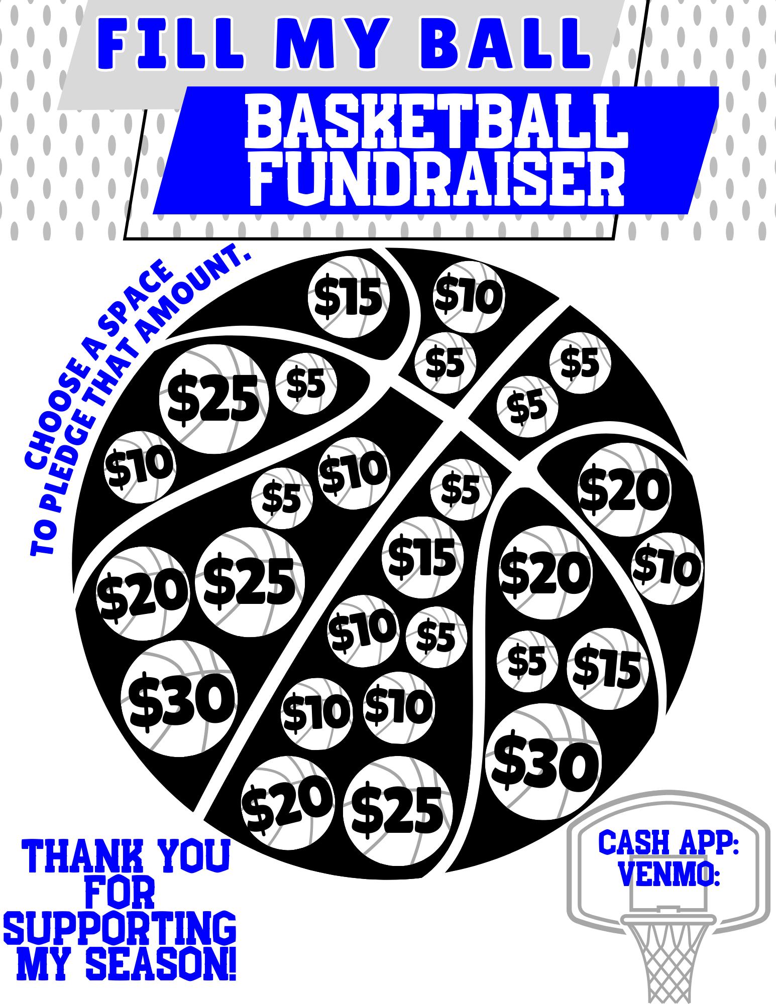 Fill My Basketball Printable Fundraiser | Basketball Team Fundraising ...