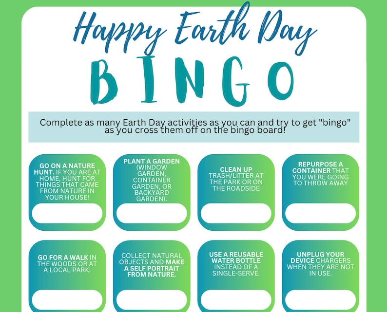 Earth Day Printable Activity Sheet - Etsy