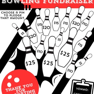 Fill My Lane Printable Bowling Fundraiser | Canva Template, PDF, PNG ...