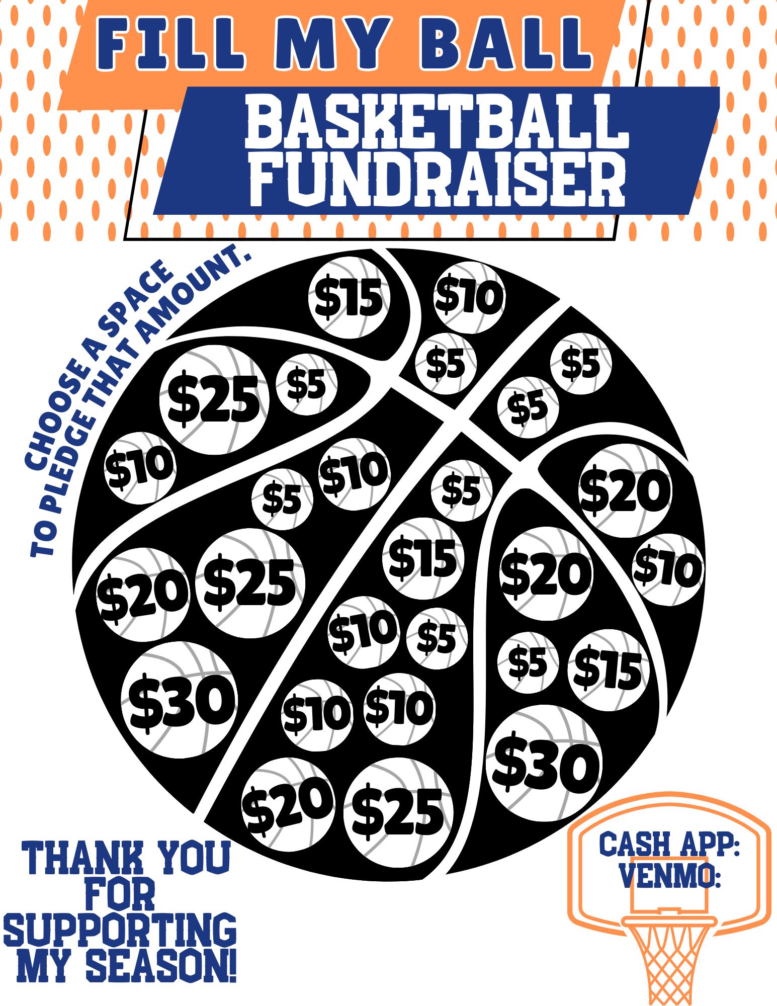 Fill My Basketball Printable Fundraiser | Basketball Team Fundraising ...