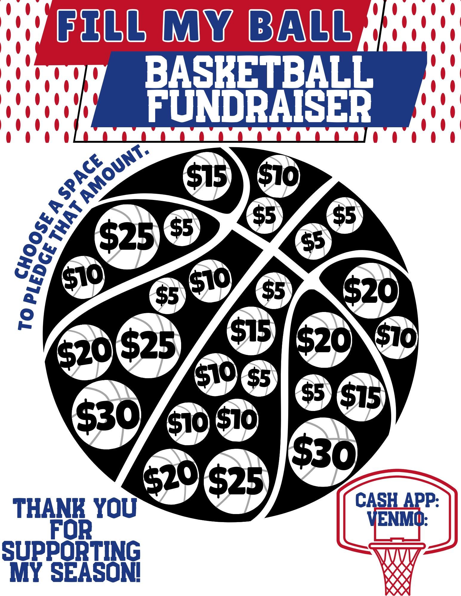 Fill My Basketball Printable Fundraiser | Basketball Team Fundraising ...