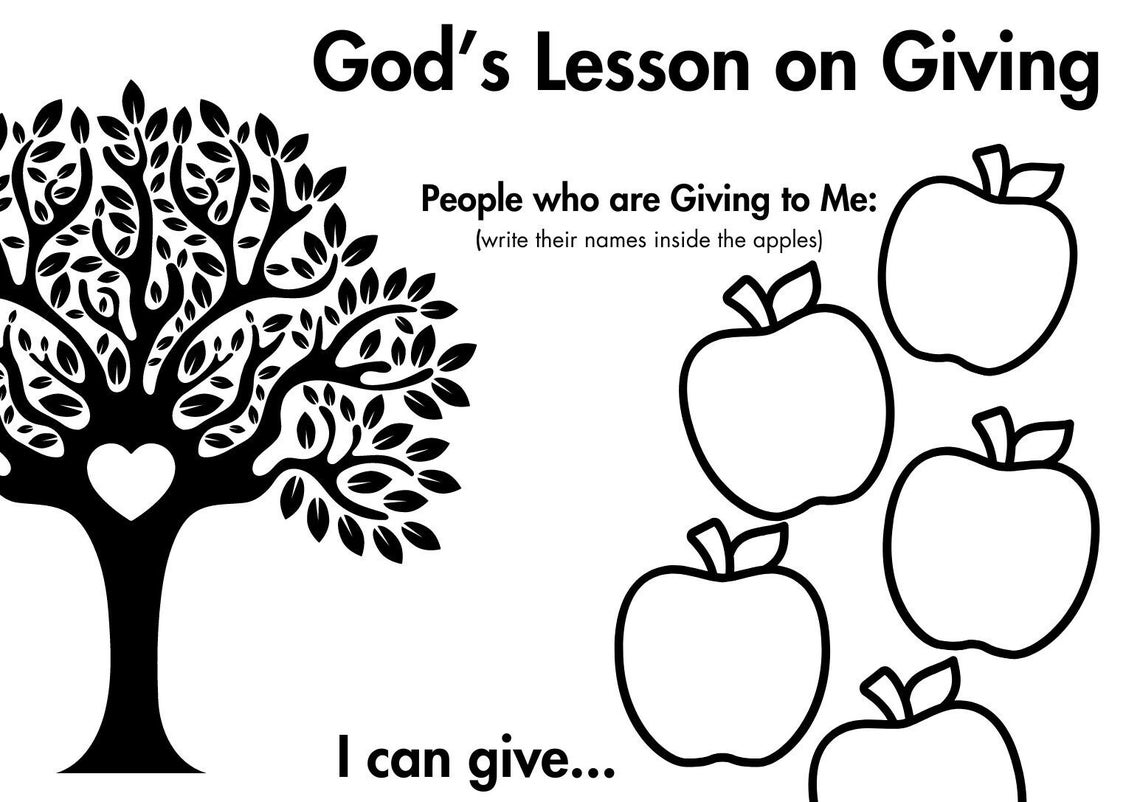 Giving to Other Lesson | Activity Sheet | Coloring Page - Etsy