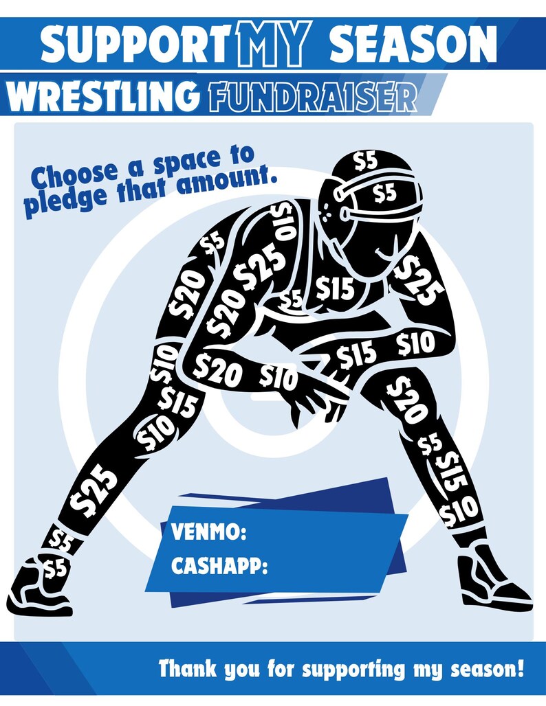Wrestling Fundraiser: Fill My Wrestler Printable - Canva Template ...