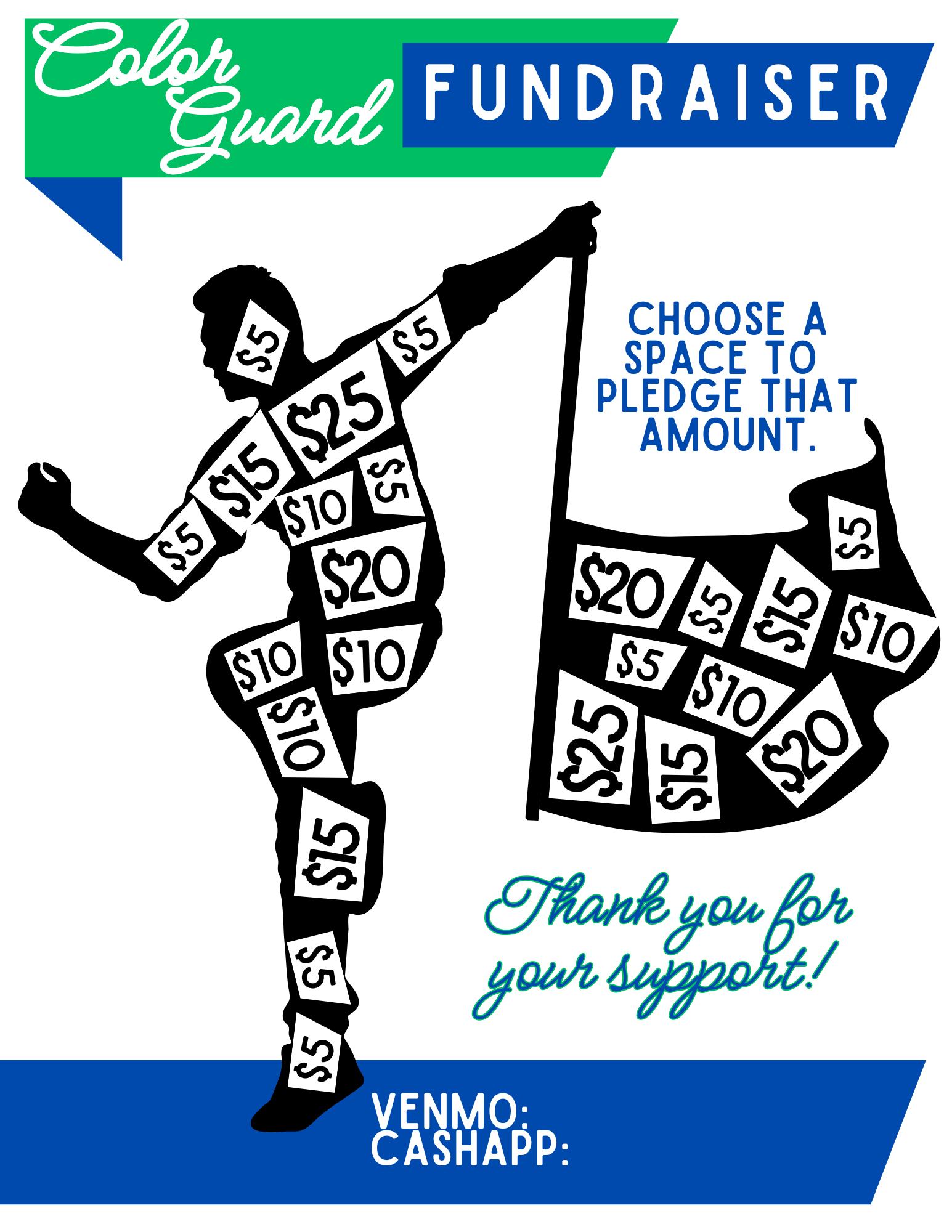 Color Guard Fundraiser: Customizable Fill-in Template (canva, PDF, PNG) - Etsy