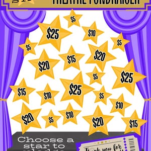 Pick a Star Theatre Fundraiser: Customizable Printable (canva Template ...